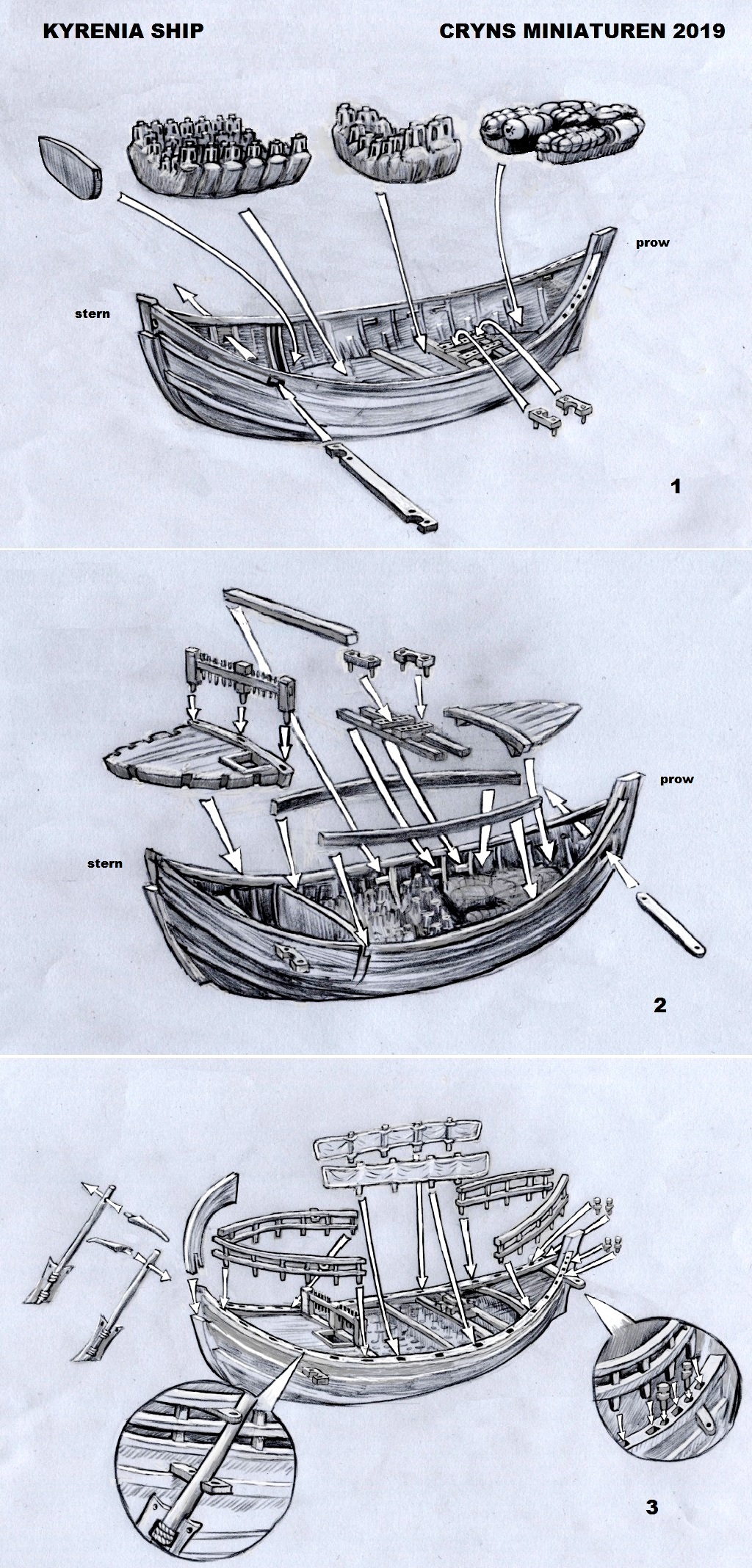 Kyrenia ship 340BC - 300BC scale 1:72 model kit by Crynsminiaturen ...