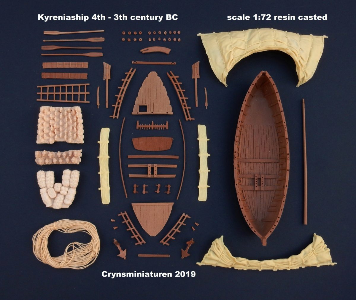 Kyrenia ship 340BC - 300BC scale 1:72 model kit by Crynsminiaturen ...