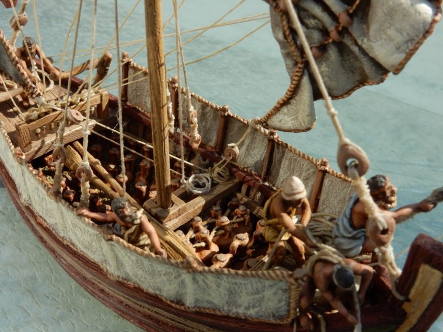 small ancient Greek cargo ship - CRYNSMINIATUREN
